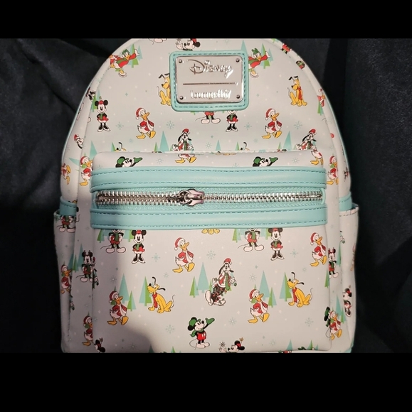 Loungefly | Bags | Disney Loungefly Mini Backpack Aop Mickey Monnie Donald Goofy Pluto Light ...